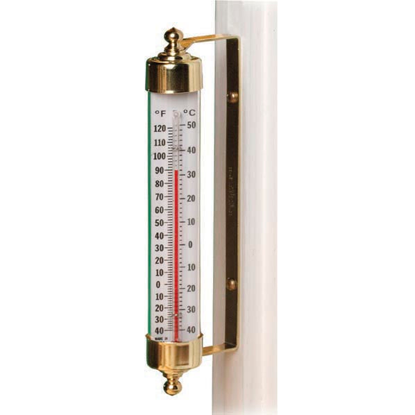 Vermont Outdoor Brass Thermometer by Conant T1LFB – The Weather Store
